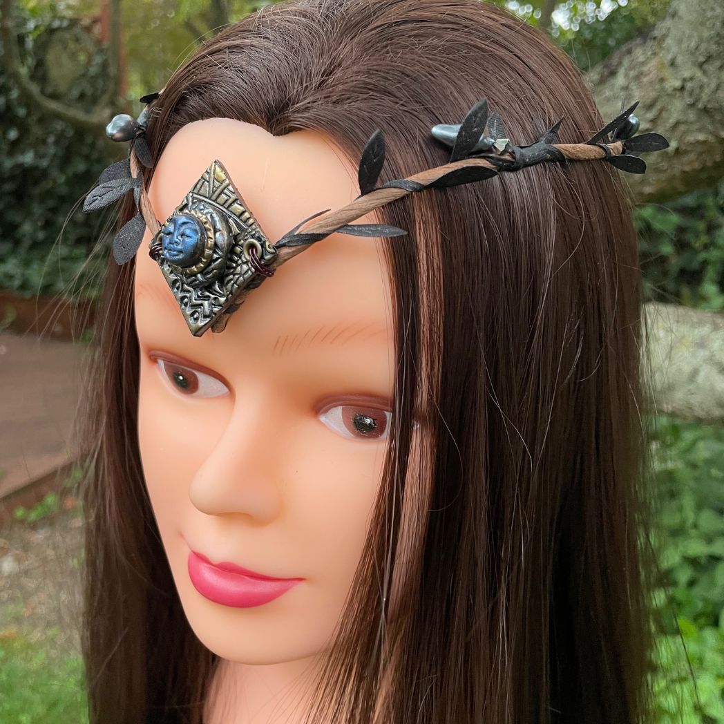 Blue Moon Crown, Celestial Hair Circlet Headpiece – PAULA MCNULTY DESIGNS