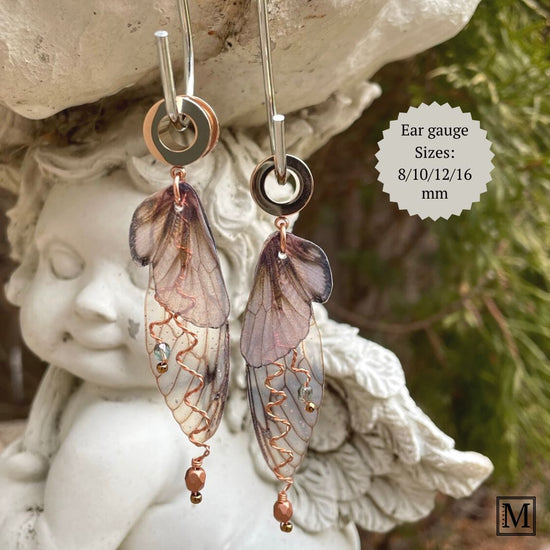 Woodland Butterfly Ear Gauge Dangle Earrings – PAULA MCNULTY DESIGNS